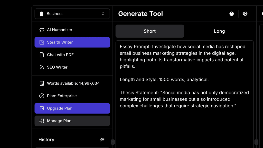 Stealth Writer | Undetectable AI | Essay Writer
